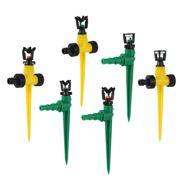 1/2" Ground Plug Rotary Sprinkler Garden Irrigation 360 Degree Auto ...