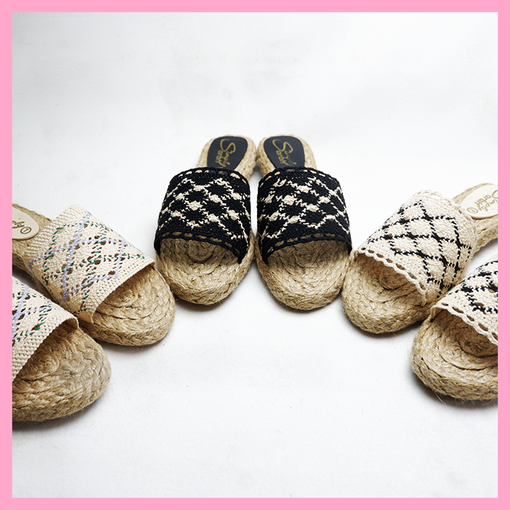 Women's Floral Print Flat Abaca Sandals - Leilani | Lazada PH