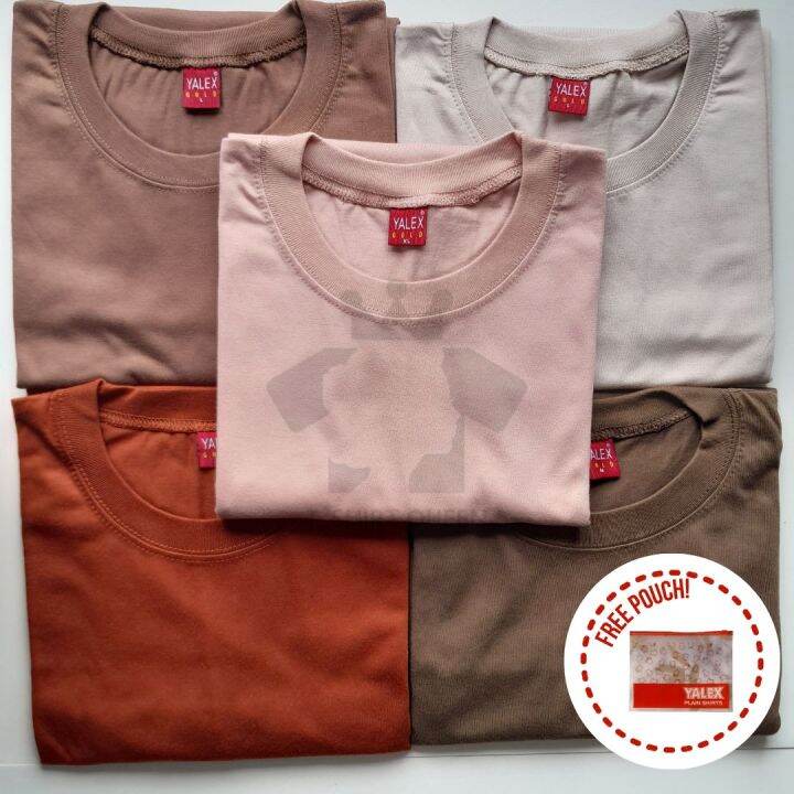 YALEX Round Neck Plain T-shirt UNISEX 200 GSM - EARTH COLORS | Lazada PH
