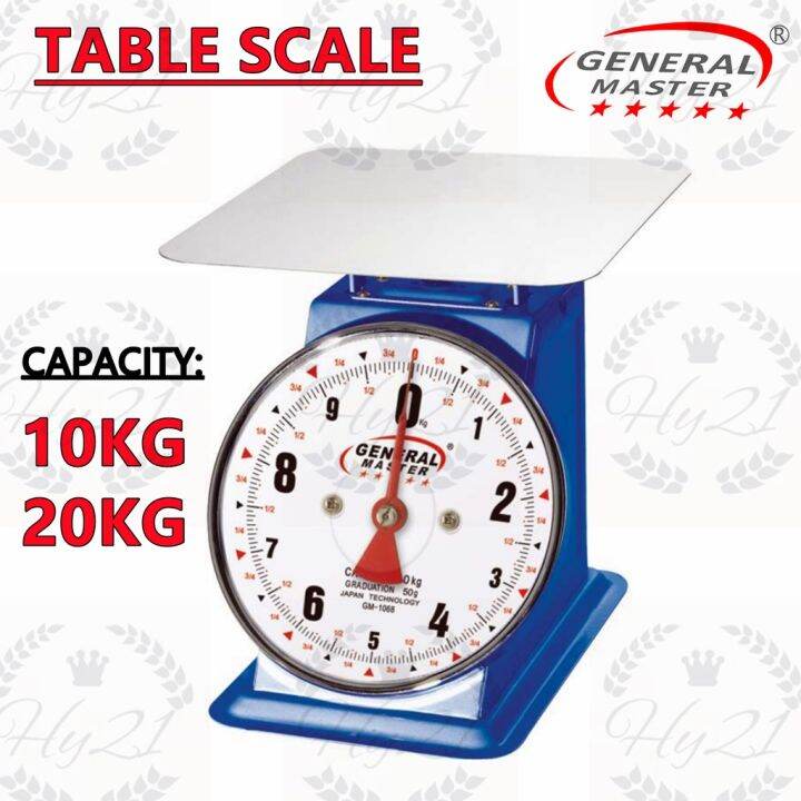 ♝General Master Weighing ScaleTable Scale Dial Spring Scale 10 Kg Flat ...