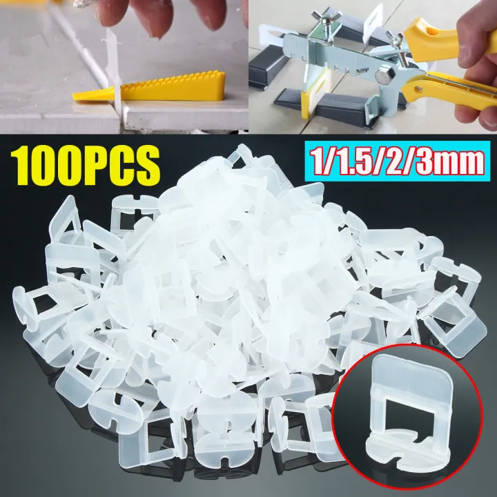 100PCS Tile Leveling System Spacer Clips Wall Tiling Flooring Tool 1/1 ...