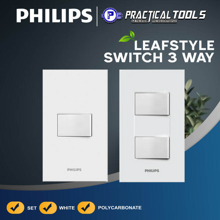 PHILIPS LEAFSTYLE 3 WAY SWITCHES | Lazada PH