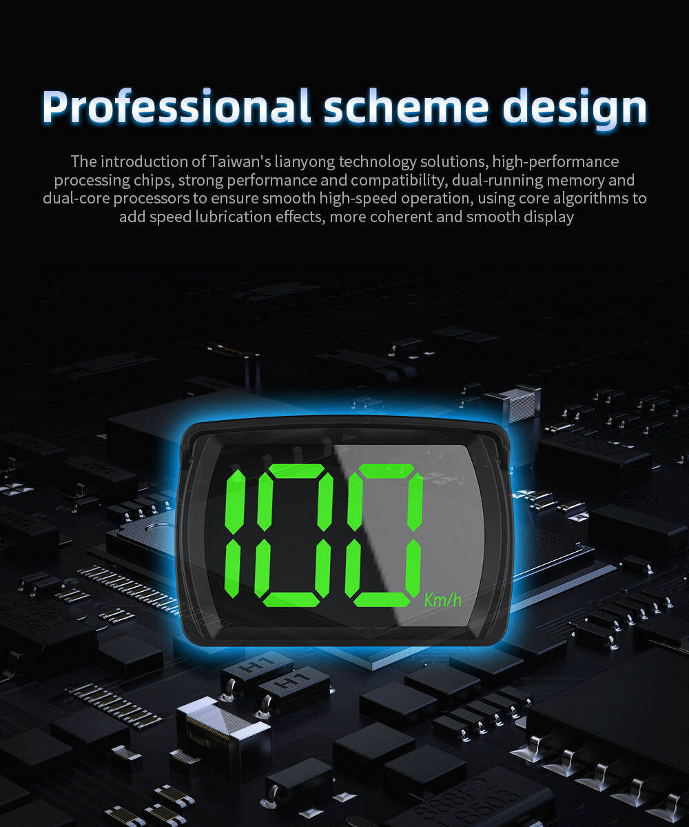 ส่งจากไทยGPS HUD จอแสดงความเร็ว มาตรวัดความเร็ว จอแสดงผล HD LED สำหรับรถบรรทุก รถยนต์ รถ ...