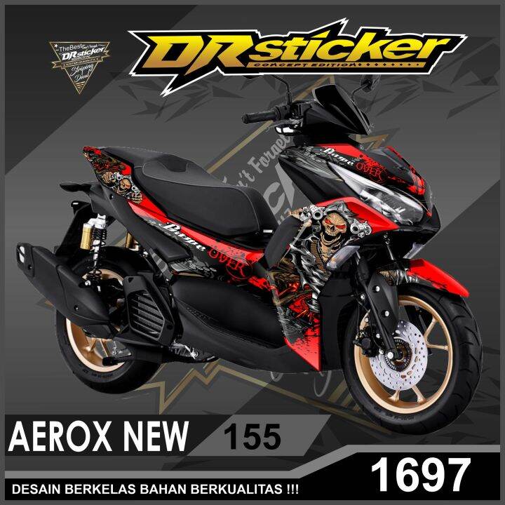 stiker Costum decal motor aerox 155 full body aksesoris motor Decal ...