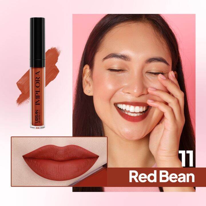 Implora Urban Lipcream Matte Red Bean| Implora Lip Cream Lipstick ...