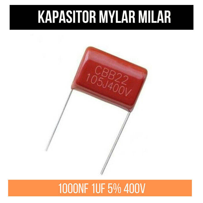 Kapasitor Capacitor Mylar Milar 105 1000nF 1uF 5% 400V 105J400v 105J ...