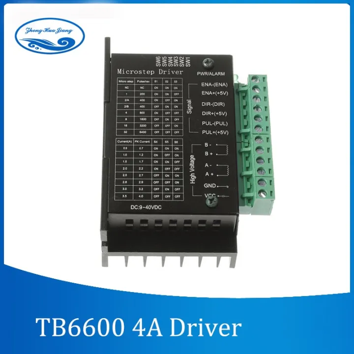 TB6600 stepper motor Driver Controller 4A 9~42V TTL 16 Micro-Step CNC 1 ...