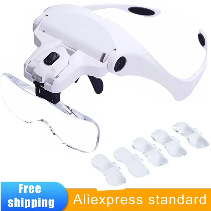 1 Magnifying Lamp Glass With Reading Led Lights Dental Glasses ...