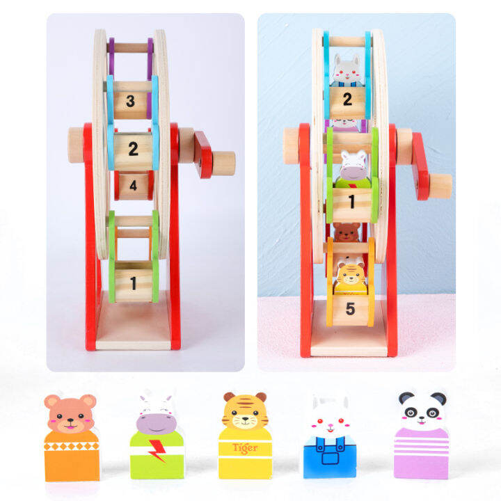 Timber Tots Wooden Animal Ferris Wheel | Lazada PH