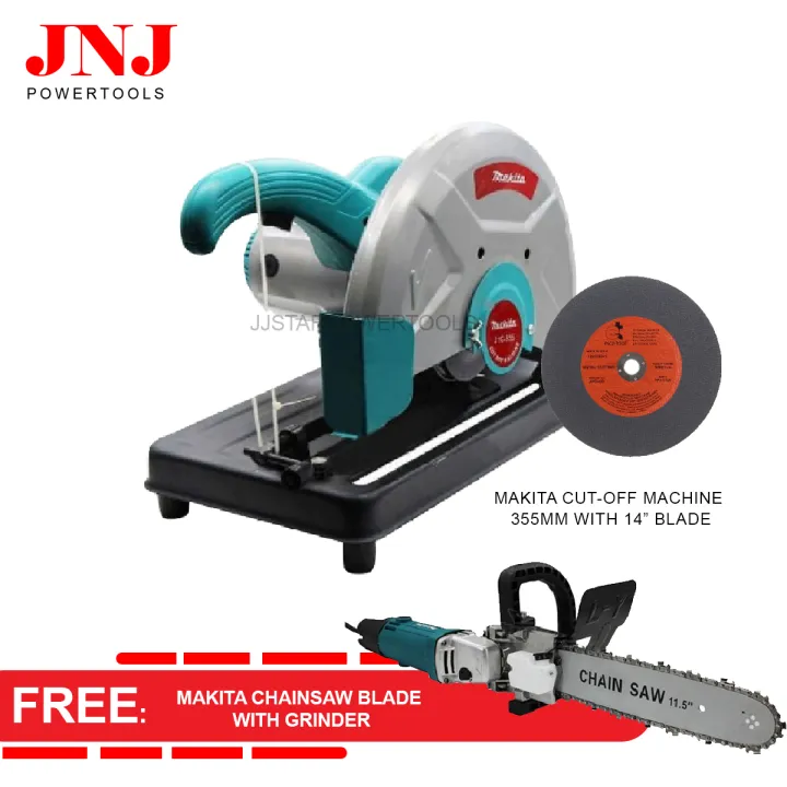 JNJ Cut-off Machine 355mm with FREE Chainsaw Stand with Angle Grinder ...