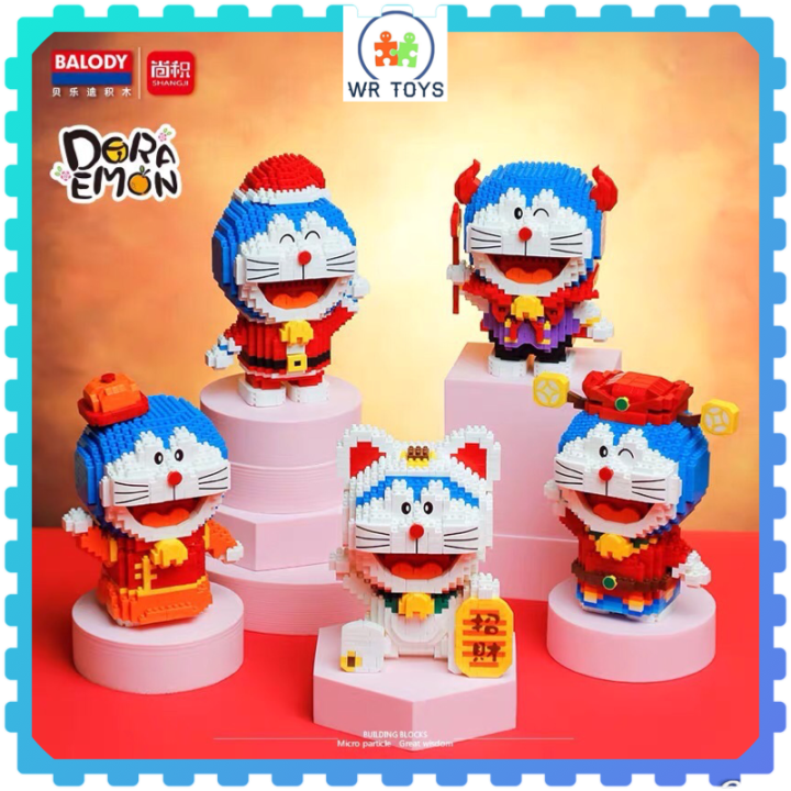 Doraemon Series - Manekineko Beckoning Cat Children Building Bricks ...