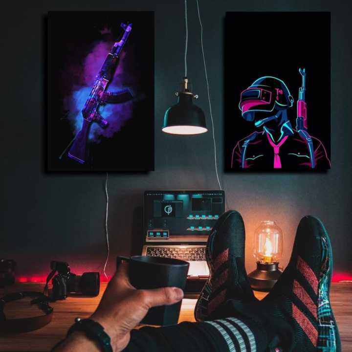 Poster Dinding Room Gaming Hiasan Dinding Kamar Gaming Pajangan Dinding ...
