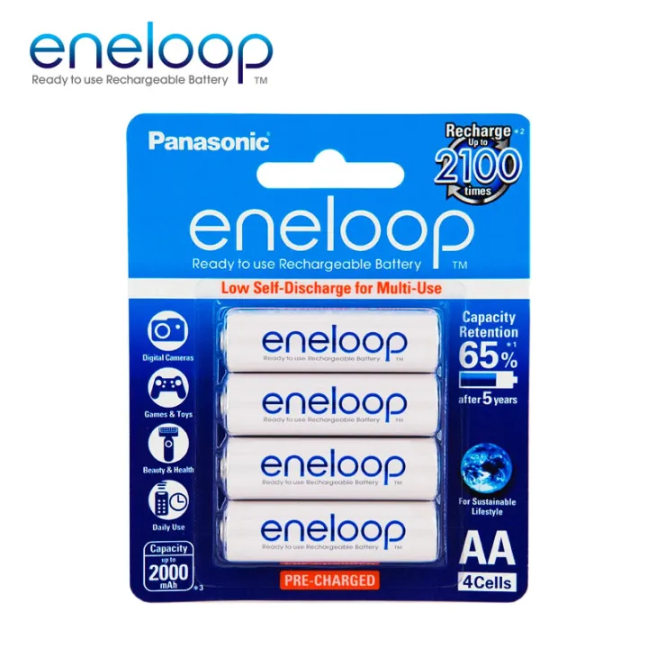 Kaidi (ของแท้) Orignal Eneloop AA 800 mAh Rechargable Battery ถ่านชาร์จ (แพ็ค 4 ก้อน) | Lazada.co.th