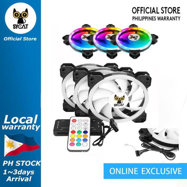 rgb fan pc case fan3PCS 12MM Cooling fan | RGB Control LED PC Case Fan ...