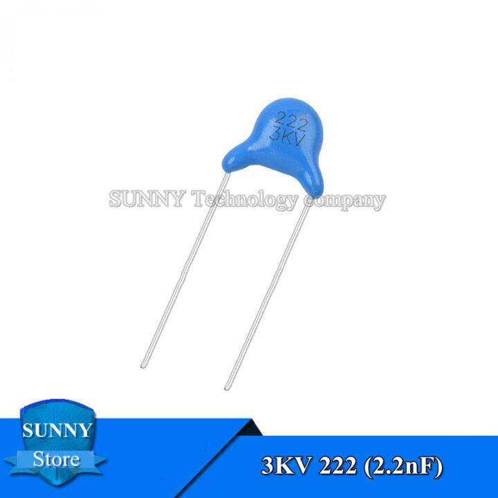 40Pcs 222 3KV 2.2nF High voltage ceramic capacitor 3000V 2200pF 3KV 222 ...