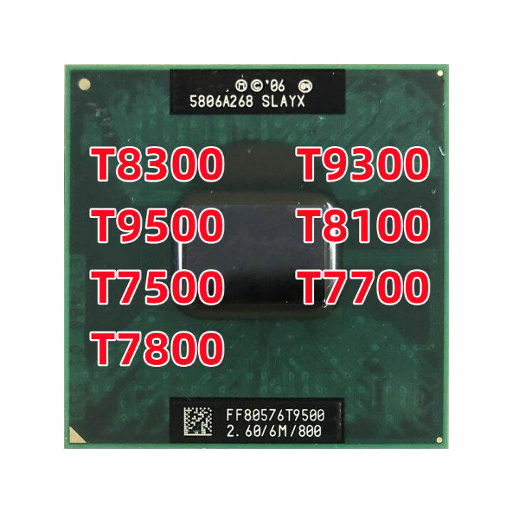 Core 2 Duo T8300 T9300 T9500 T8100 T7500 T7700 T7800 Dual-Core Dual ...