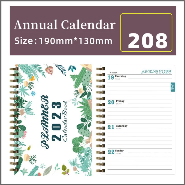 2023 Daily Calendar Planner Notebook Weekly Monthly Office Agenda ...