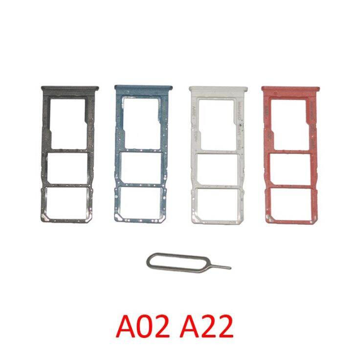 ถาดใส่ซิมการ์ดผู้ถือช่อง SD สำหรับ A02 A022F A022 A02M ของแท้ใหม่ซิมชิป ...
