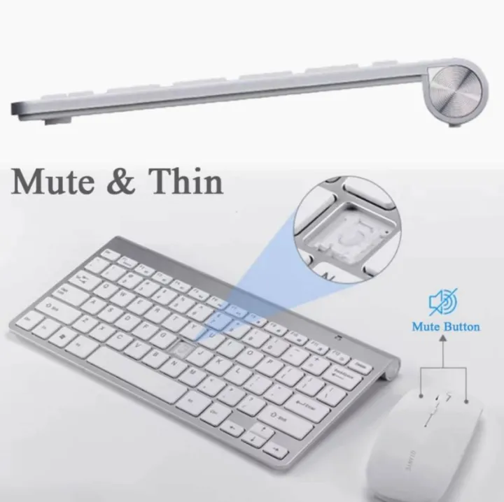 7fold Home 2.4G Wireless Keyboard and Mouse Mini Multimedia Keyboard ...