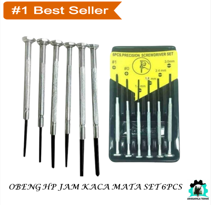 Obeng kaca Mata Hp Jam Precision Screwdriver Set 6 pcs | Lazada Indonesia