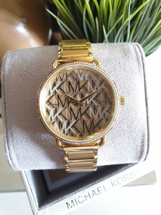 Original Michael Kors MK3886 Women's Portia Gold Tone Stainless Steel ...
