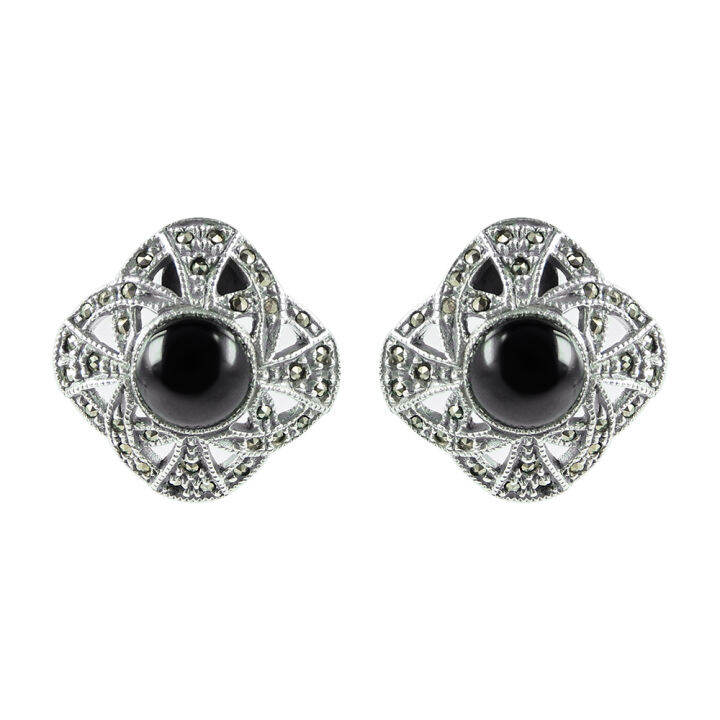 MARC jewelry ต่างหู รุ่น JETE01008BX, สีดำ | Lazada.co.th