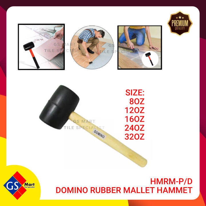 [READY STOCK] DOMINO WOOD HANDLE RUBBER MALLET HAMMER / HAMMER GETAH ...