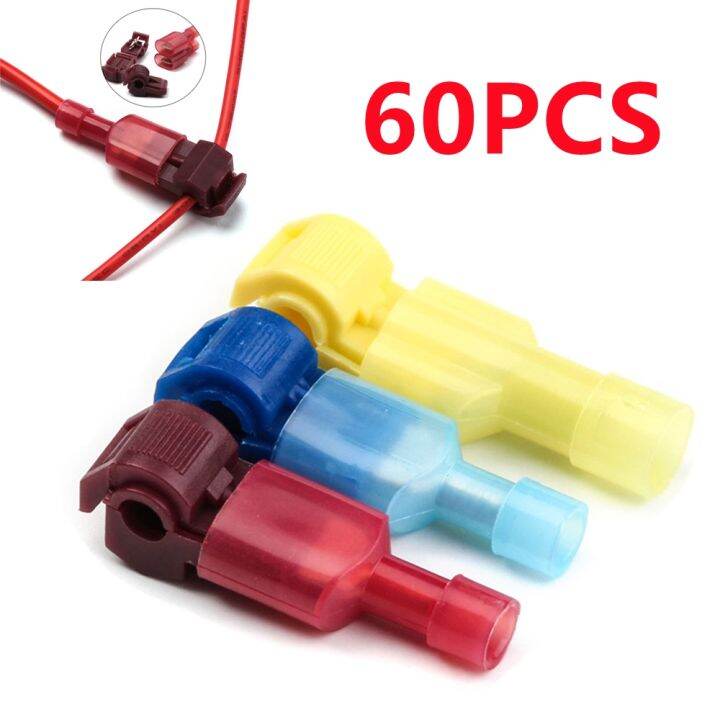 10/20/60pcs wire clip Snap Splice Terminals Crimp Wire Connector ...