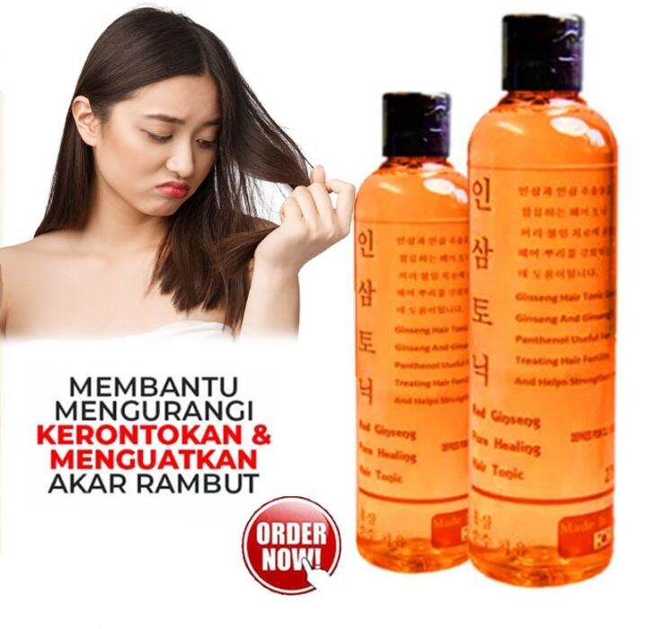 Red Ginseng Hair Tonic Obat Vitamin Rambut Kering dan Rusak Rontok ...