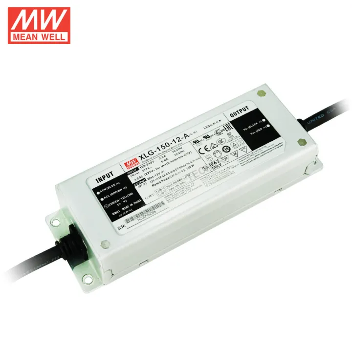 MEAN WELL XLG-150-12-A Constant Current + Constant Voltage LED Driver ...