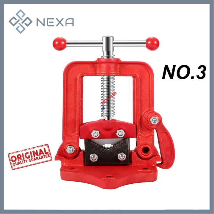 NEXA Pipe Vise Clamp Heavy Duty 2" 3" 4" 5" Bench Vise Pipe Pressure ...