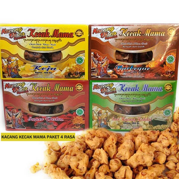 kacang disco kecak mama paket 4 rasa kacang disko khas bali kacang ...