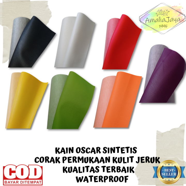 KAIN KULIT OSCAR SINTETIS WATERPROOF PER 25 CM | 1/2 METER dan 1 METER ...