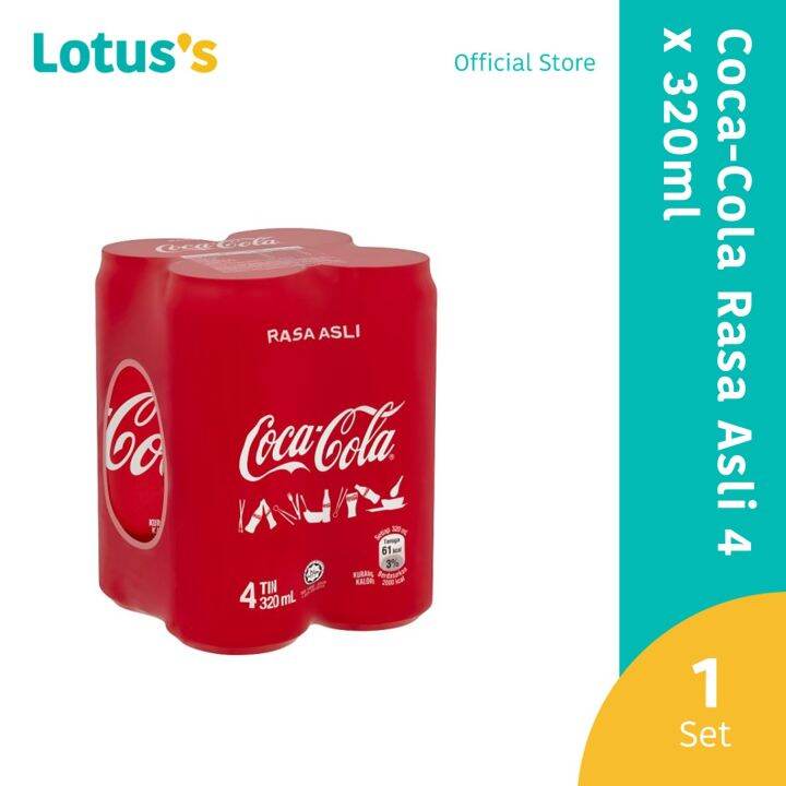 Coca-Cola Rasa Asli 4 x 320ml | Lazada