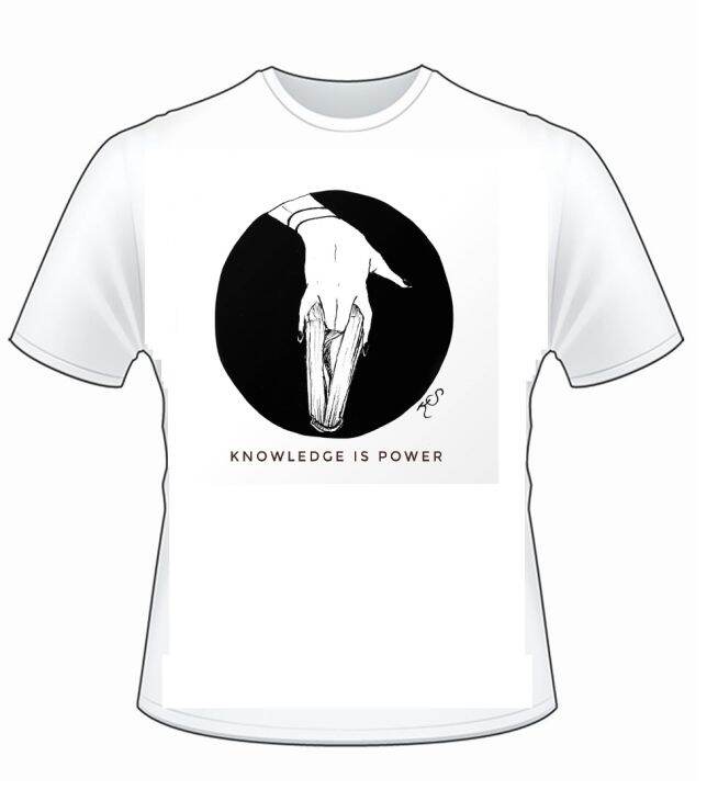 Knowledge Is Power white statement Tshirt clothing for men and women ...