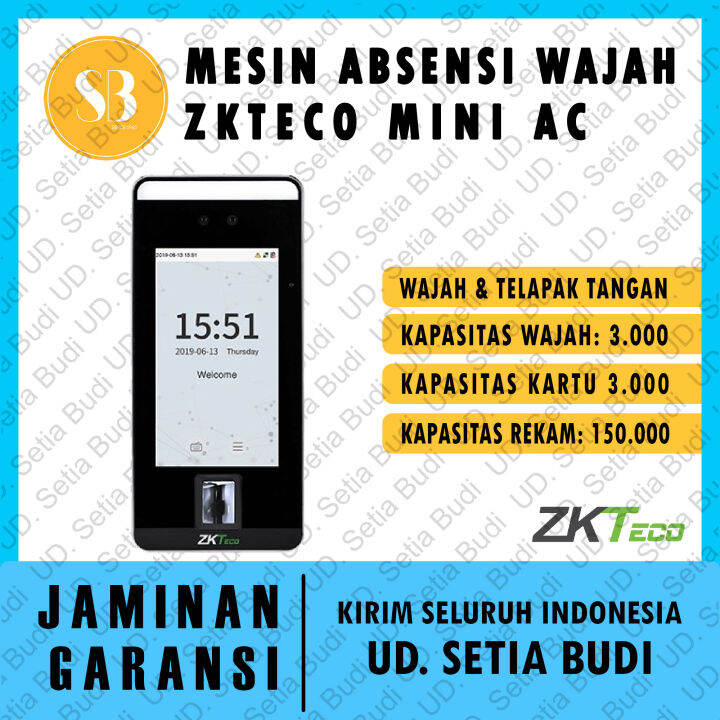 ZKTECO MINI AC Mesin Absensi Akses Pintu Wajah / Face Recognition ...