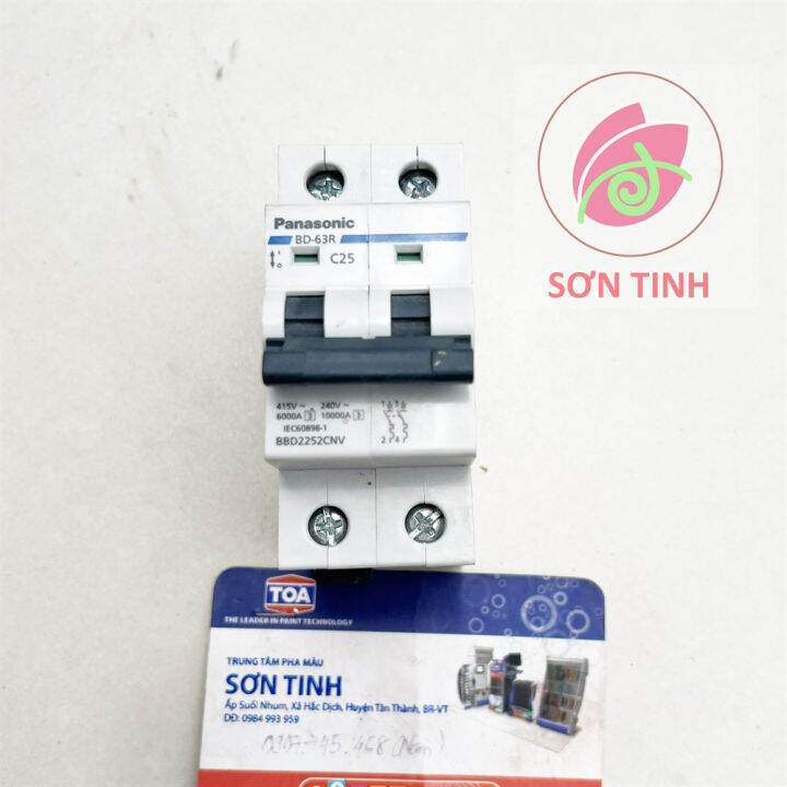 MCB 2P 2 PHA CB ĐÔI TÉP 2 CỰC APTOMAT 6A 10A 16A 20A 25A 32A 40A 50A 63A 80A 100A PANA PANASONIC ...