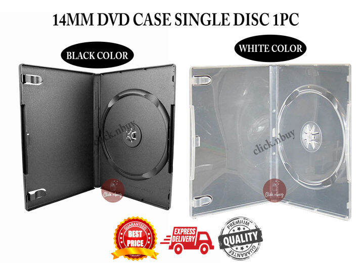 14MM DVD DISC CASE CD CASE CASING WHITE BLACK CLEAR (SINGLE DISC) | Lazada