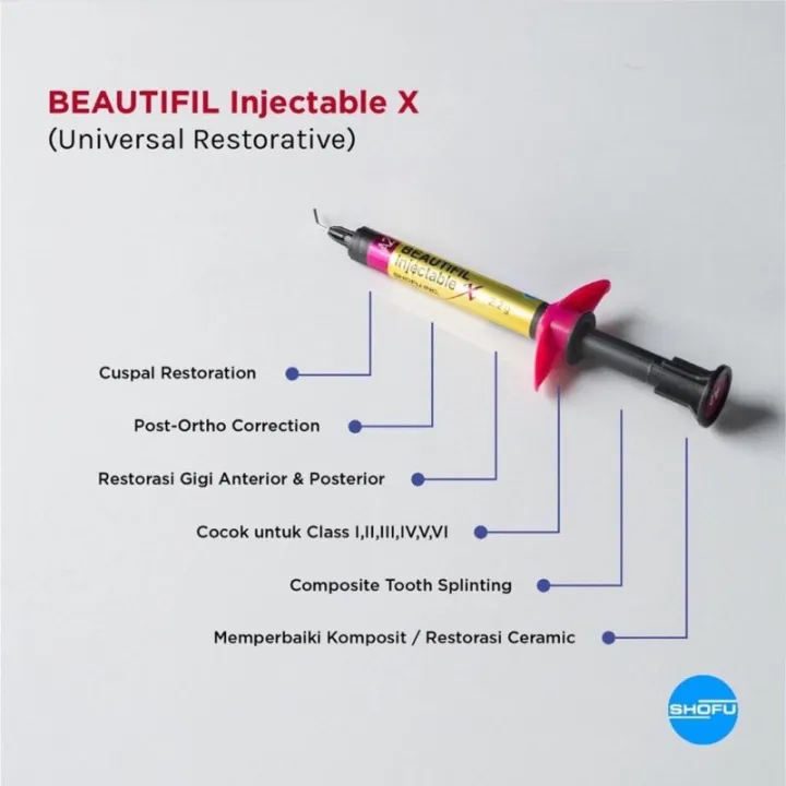 Beautifil injectable X XSL shofu resin composite flow komposit flowable ...