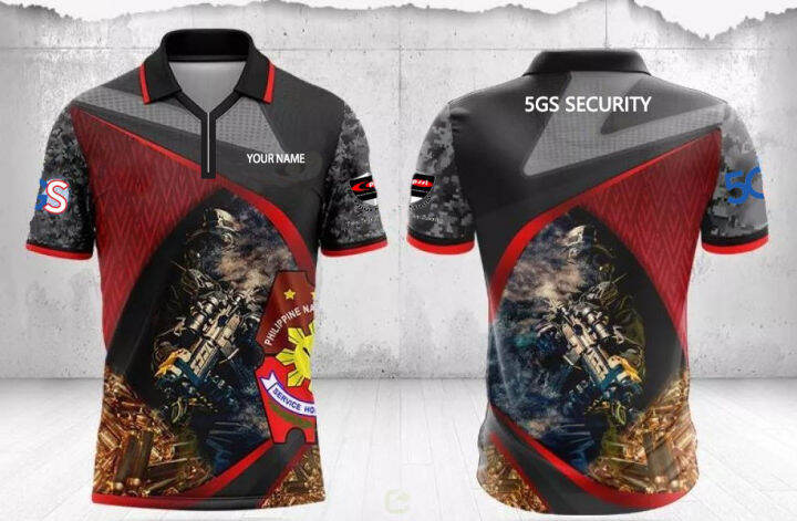 5GS SECURITY OFFICER PRINTED High quality full sublimation POLO SHIRT ...