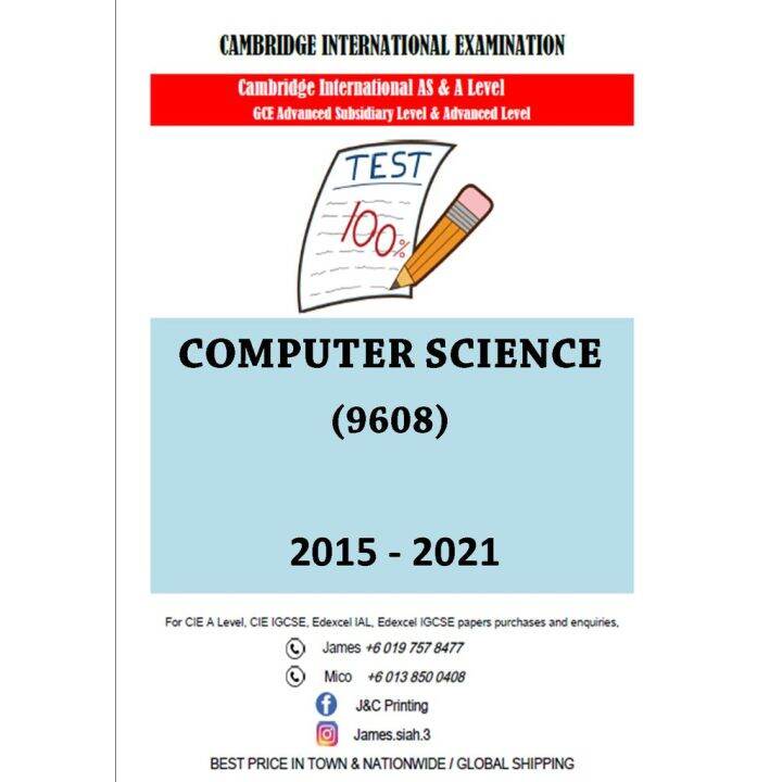 Cambridge A Level yearly COMPUTER SCIENCE 9608 2015 - Nov 2021 (PAPER 1 ... Cambridge A Level yearly COMPUTER SCIENCE 9608 2015 - Nov 2021 (PAPER 1 ...
