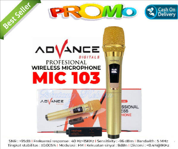 Mic Profesional Wireless Microphone ADVANCE mic 102 / mic 103 / Mic ...