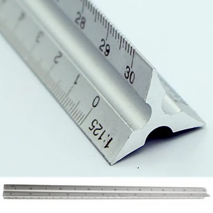 【In Stock+HIgh Quality】30 Cm Aluminum Alloy Triangle Scale Construction ...