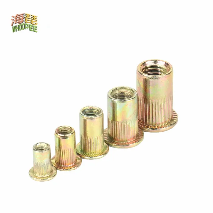 【a Hot】 M3 M4 M5 M6 M8 M10 M12 Zinc Plated Carbon Steel Knurled Nuts