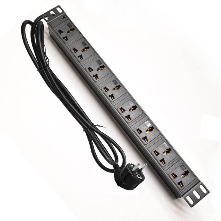 Rack Mount PDU Power Strip Aluminum alloy Shell 2/3/4/5/6/7/8/9/10/11 ...