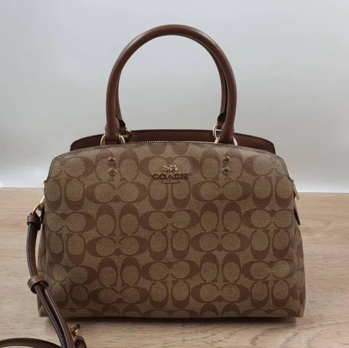 Authentic Coach 91495 Lillie Carryall In Signature Canvas - Khaki ...