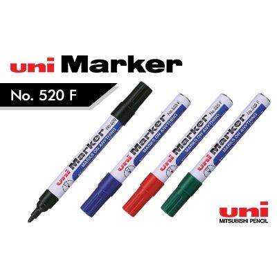 New! Uni permanent marker NO. 320F / 520F I ปากกามาร์คเกอร์อเนกประสงค์ ...