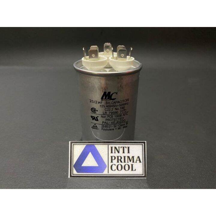 KAPASITOR RUNNING /KAPASITOR AC / CAPACITOR AC LG 3 KAKI 20/2 uF (MERK ...