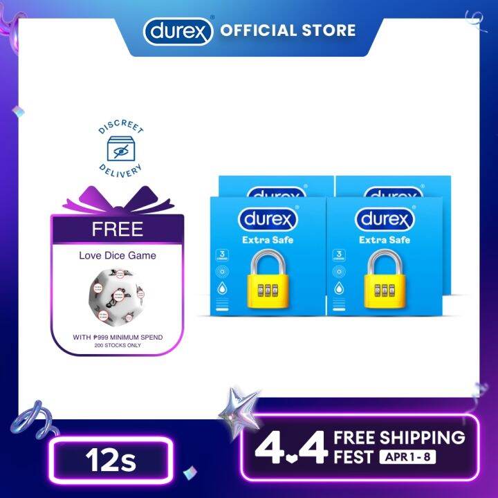 Durex Extra Safe Condoms Pack of 12s | Lazada PH