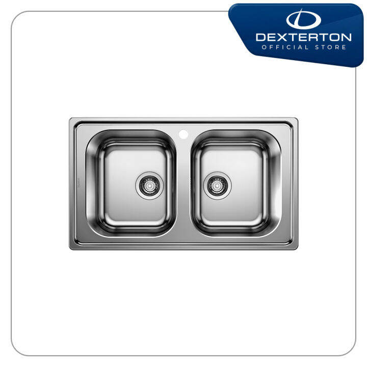 Blanco DINAS 8 Stainless Steel Brushed Kitchen Sink/Double Bowl from ...